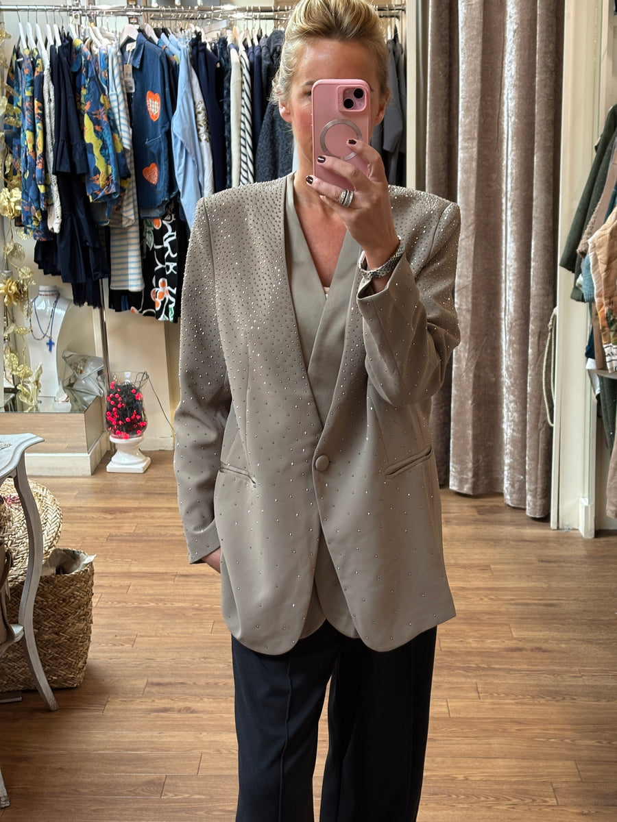 Malissa J Studded Blazer Stone – Prego Boutique